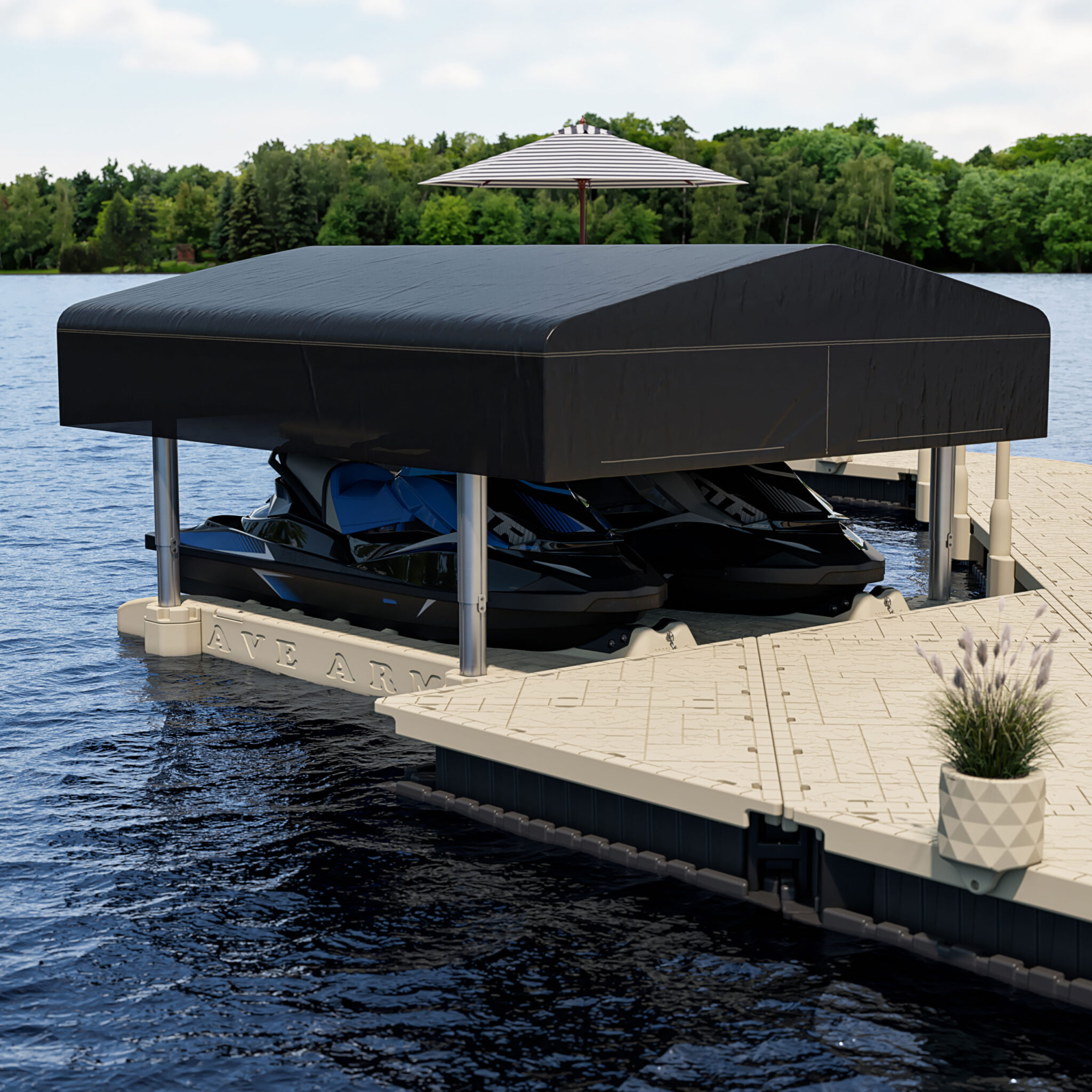 ProTect'R Canopy System 10' x 13' Pro 5 - Wave Armor - Floating Docks ProTect'R Canopy System 10' x 13' Pro 5 - Wave Armor - Floating Docks