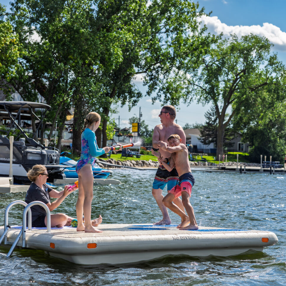 Otter Island Swim Raft - Wave Armor - Floating Docks