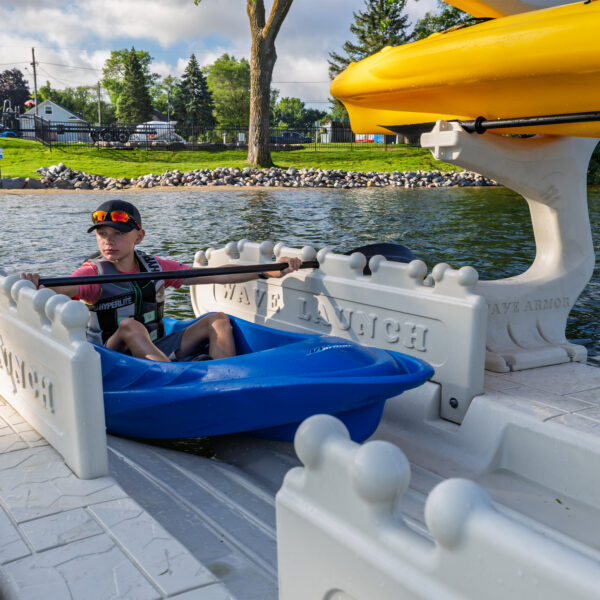 Kayak Launch with 2 Rails - Wave Armor - Floating Docks