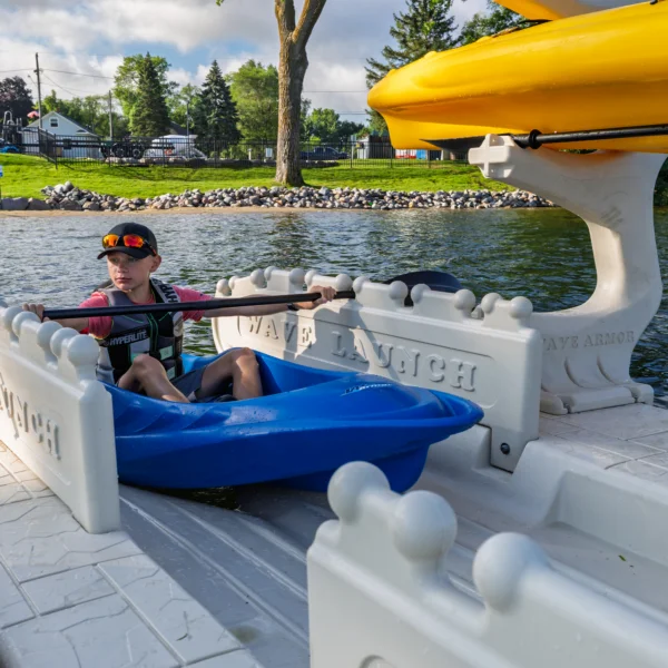 Kayak Launch with 2 Rails - Wave Armor - Floating Docks